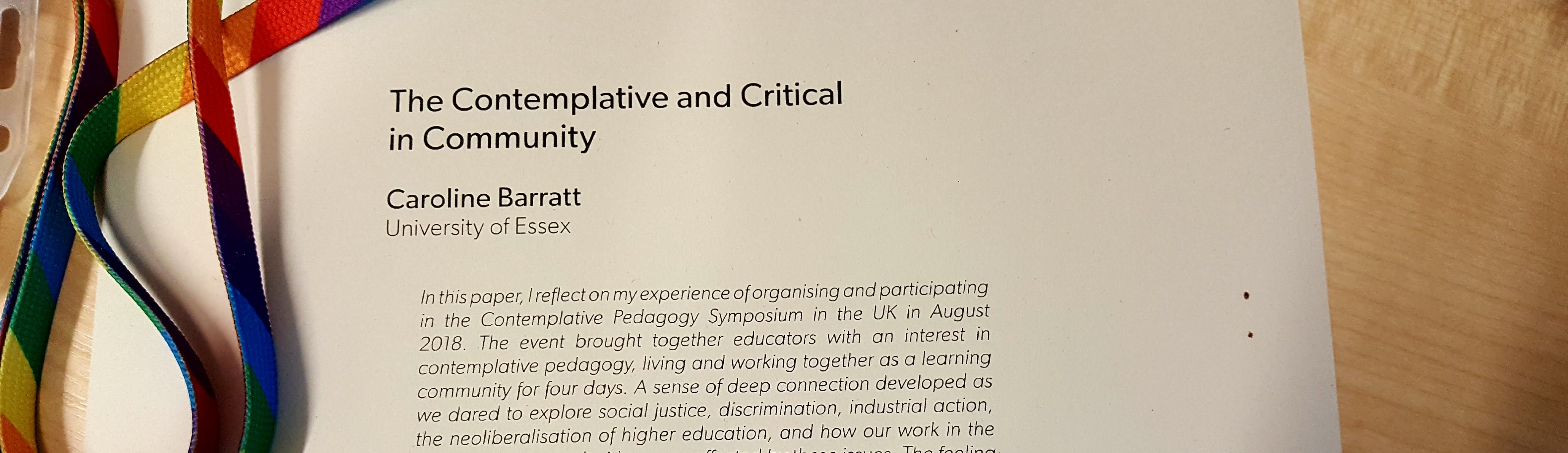 Reflections on critical contemplative pedagogy – two perspectives ...